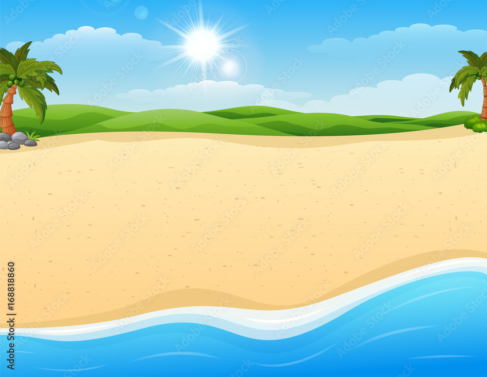 Sand beach background Stock Vector | Adobe Stock