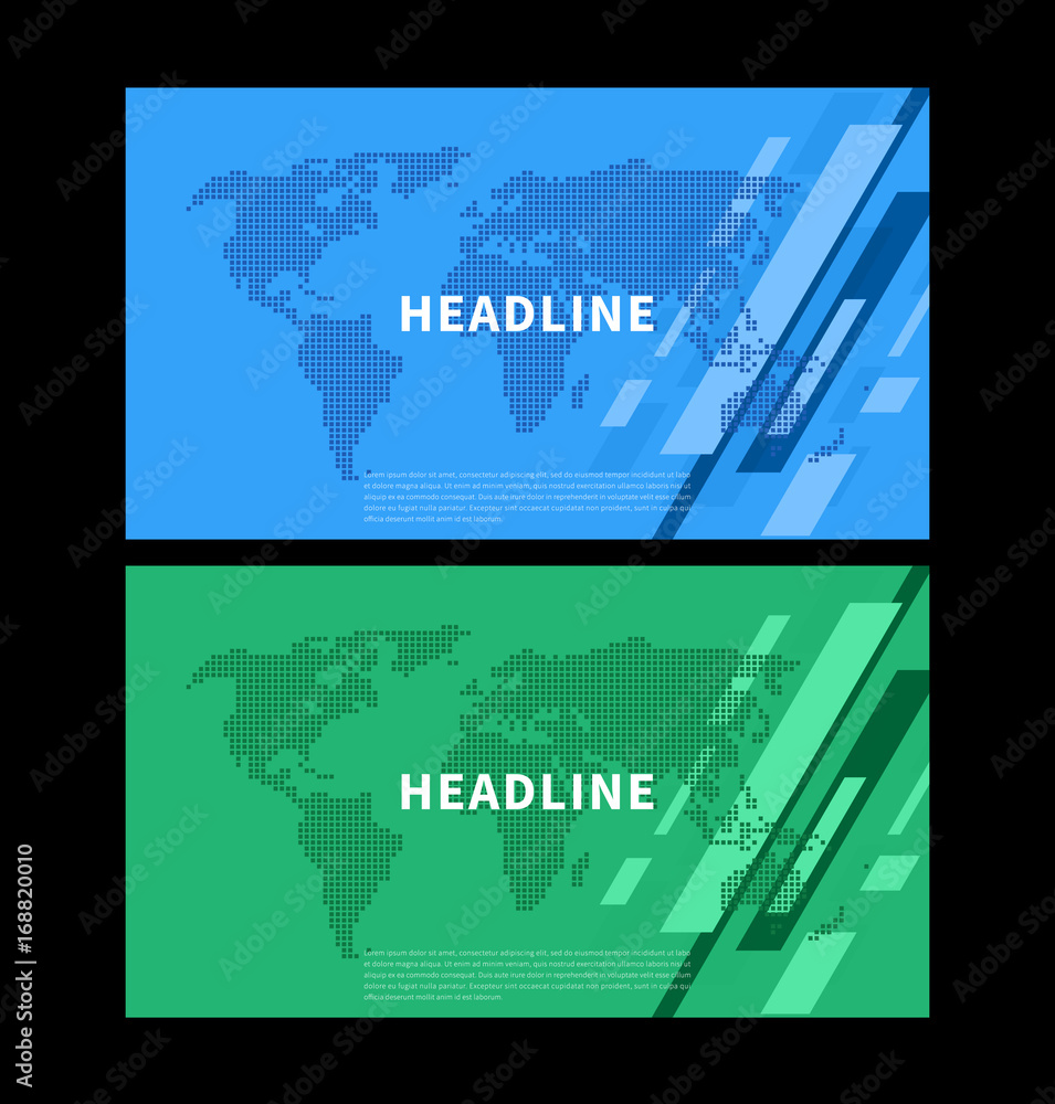 Abstract cover with colorful world map vector illustration. Title pages ...