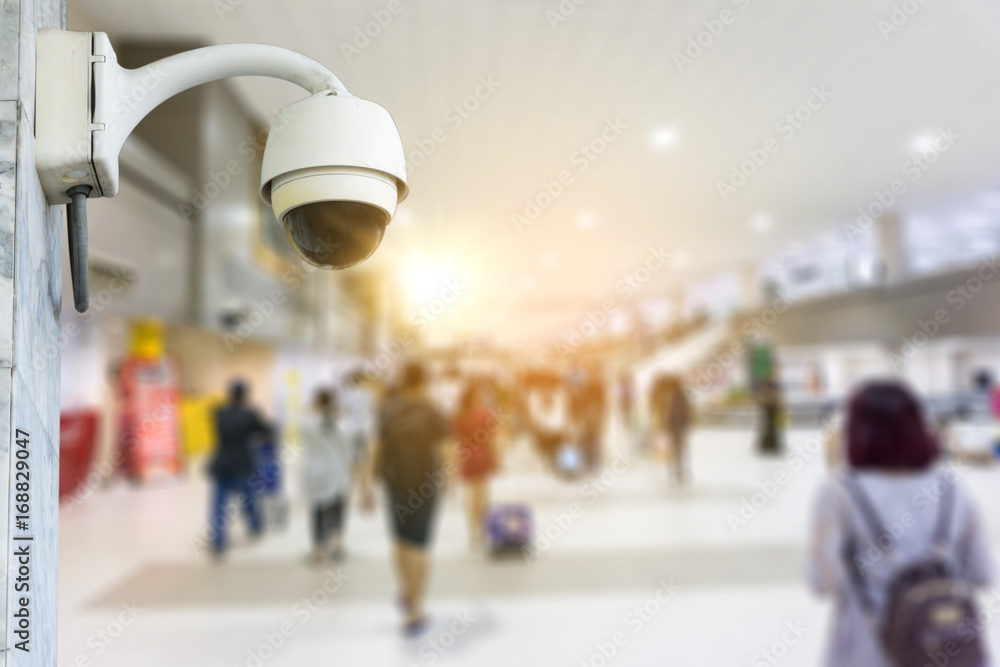Security camera or CCTV camera in the Airport Checking and records for ...
