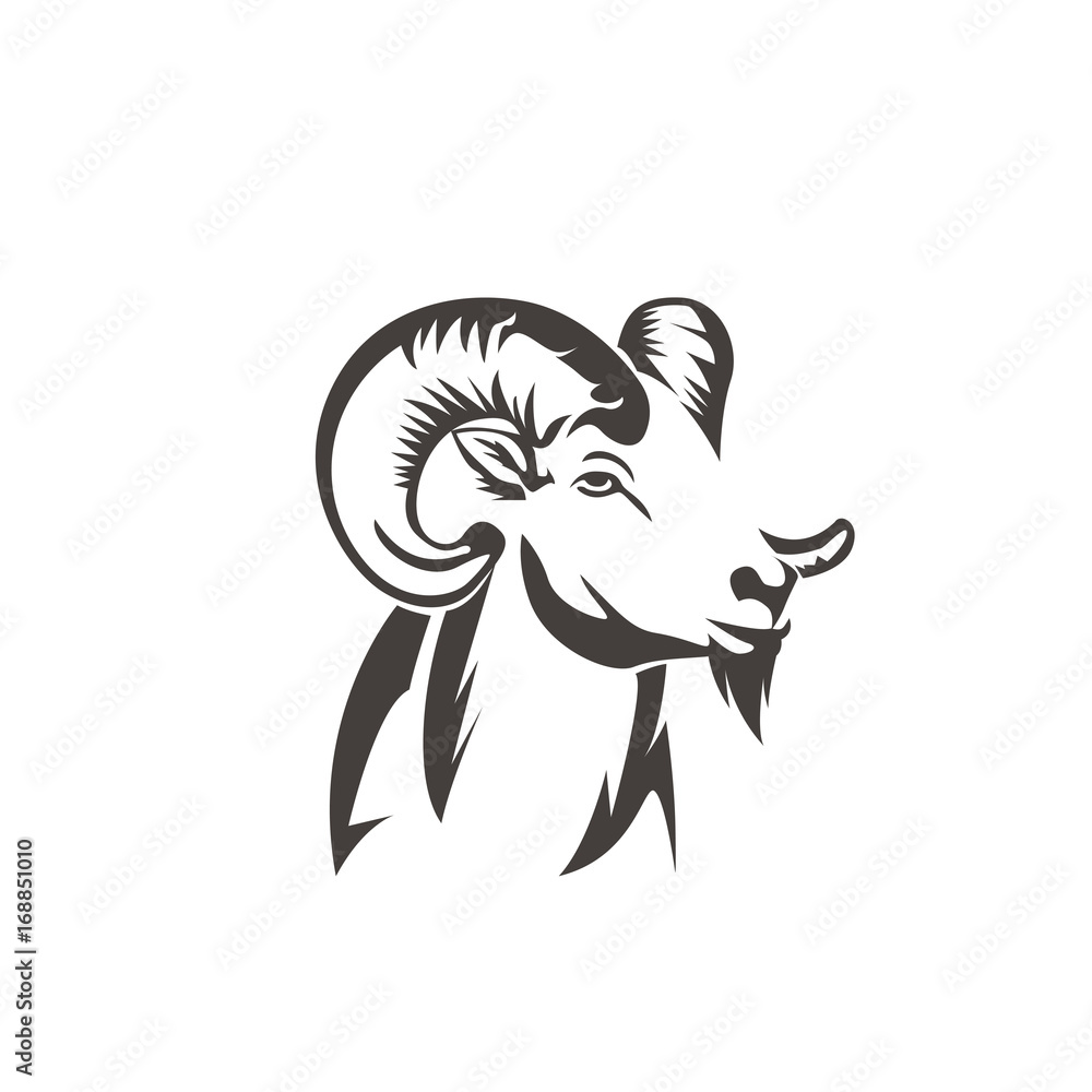 goat art Stock Vector | Adobe Stock