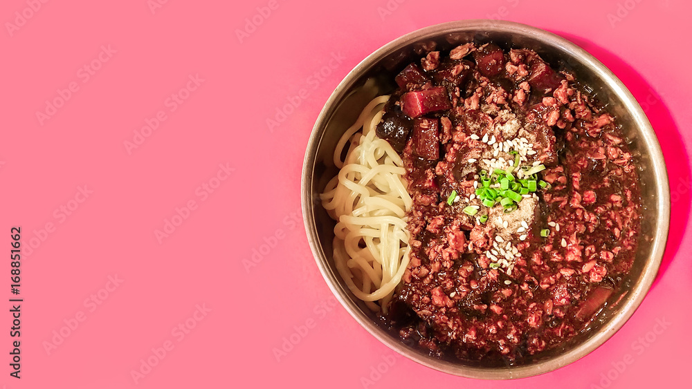Black Bean Sauce Noodle ( jajangmyeon ) Popular menu Noodle in Korea ...