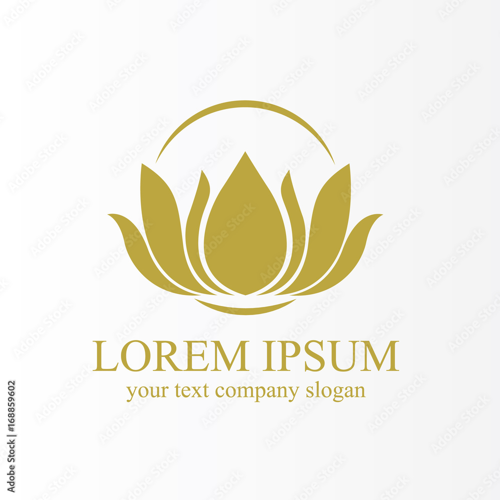 lotus logo Stock Vector | Adobe Stock
