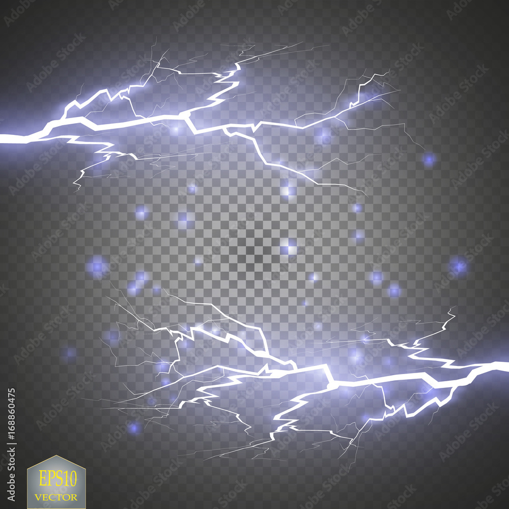 Blue abstract energy shock explosion special light effect with spark ...