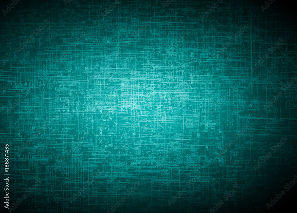Technical schematic green background Stock Photo | Adobe Stock