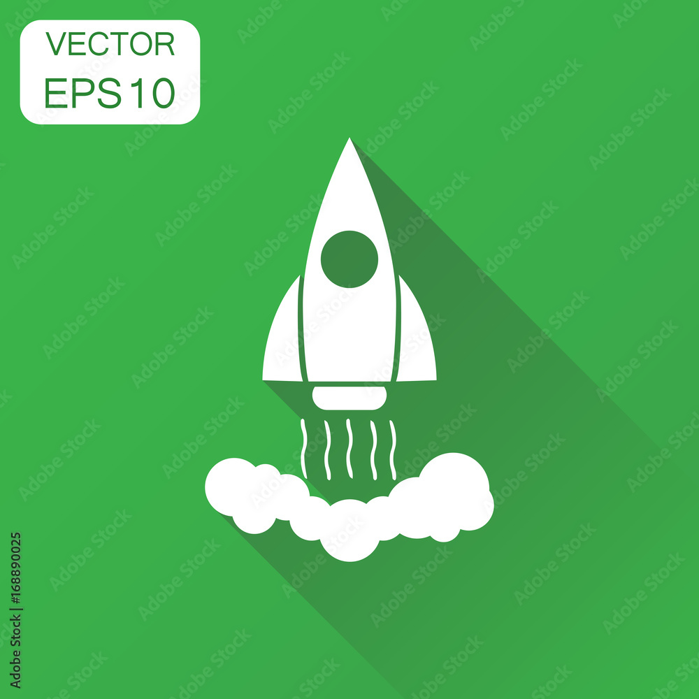 Rocket icon. Business concept rocket launch pictogram. Vector ...
