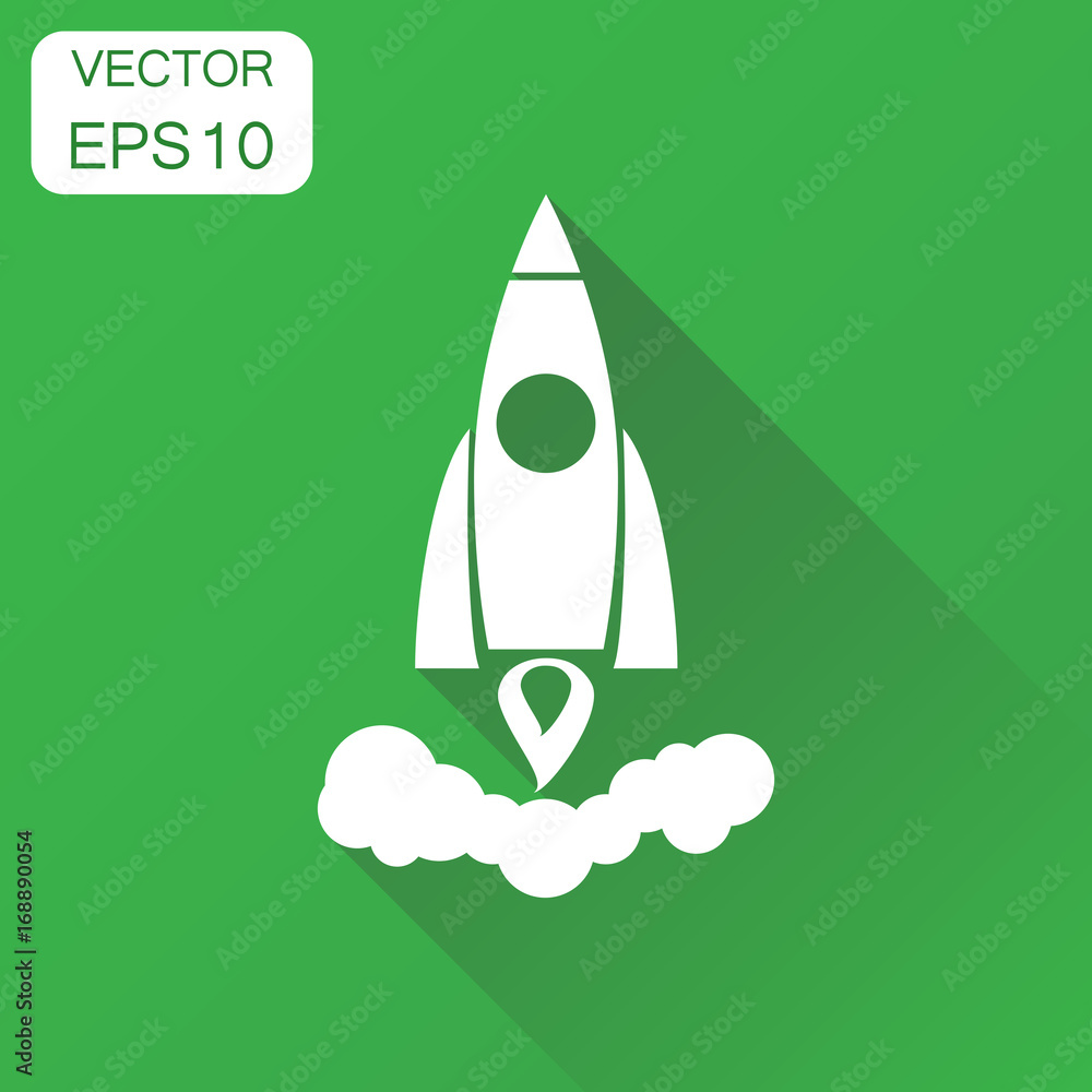 Rocket icon. Business concept rocket launch pictogram. Vector ...