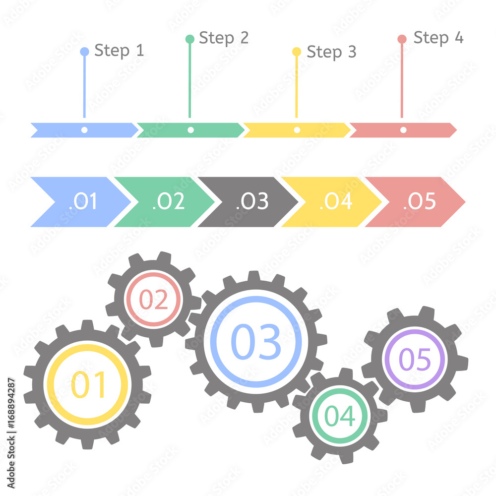 Progress statistic concept. Infographic template for presentation ...