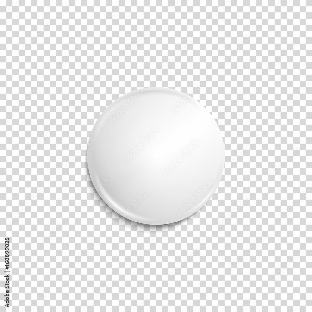 Transparent realistic white badge Stock-Vektorgrafik | Adobe Stock