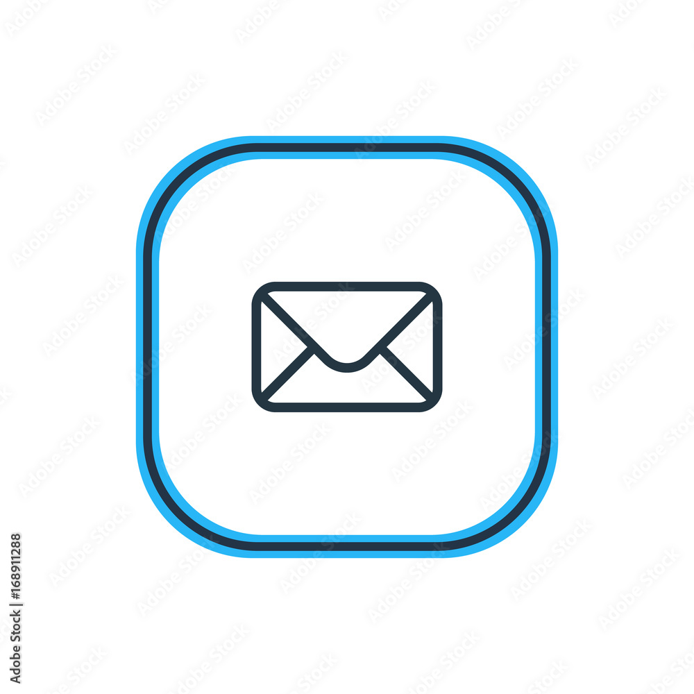 Vector Illustration Of Mail Outline. Beautiful Application Element Also ...