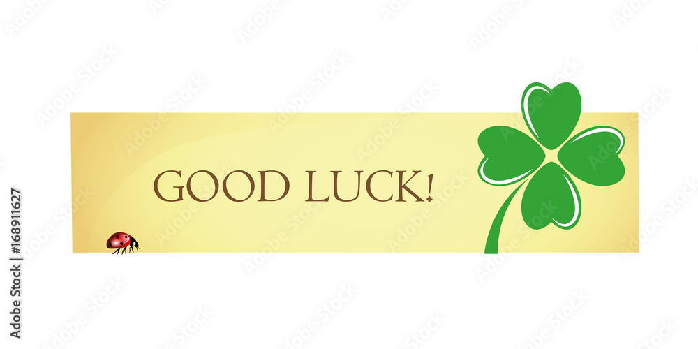 good luck banner Stock Vector | Adobe Stock