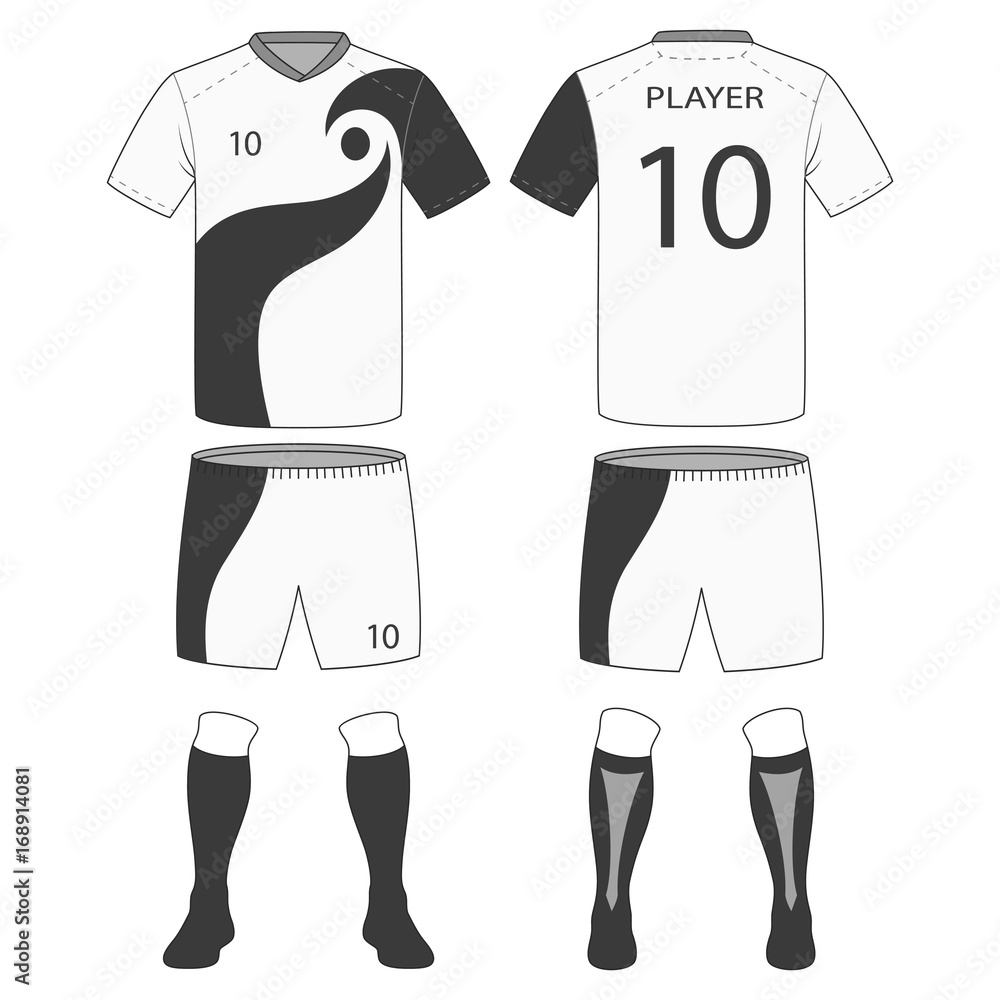Set of soccer kit or football jersey template for football club. Vector ...