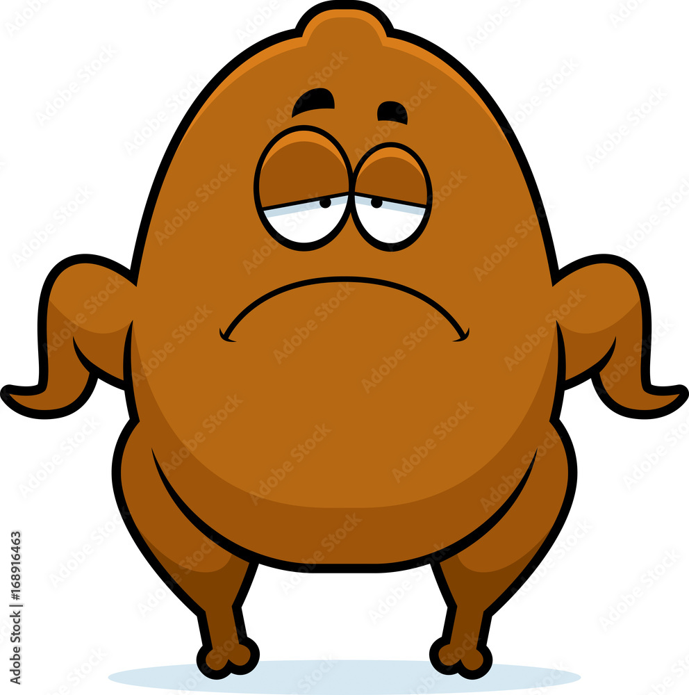 Sad Cartoon Turkey Stock Vector | Adobe Stock