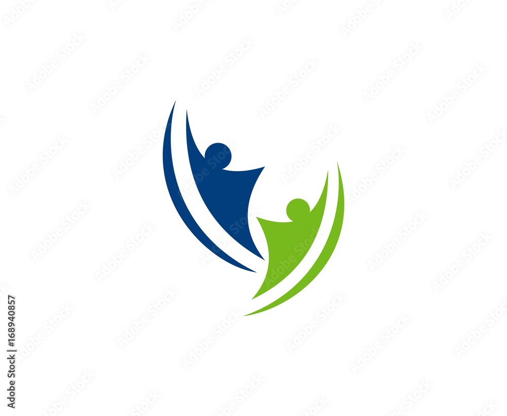 People logo Stock Vector | Adobe Stock