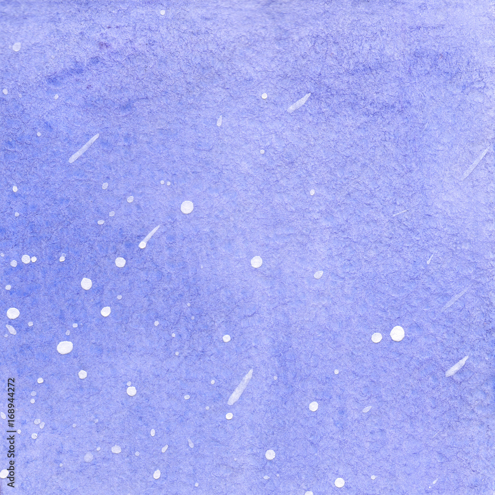 Watercolor violet winter snow snowfall star sky texture background ...