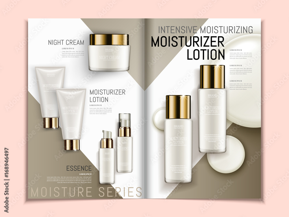 Skin care brochure template Stock Vector | Adobe Stock