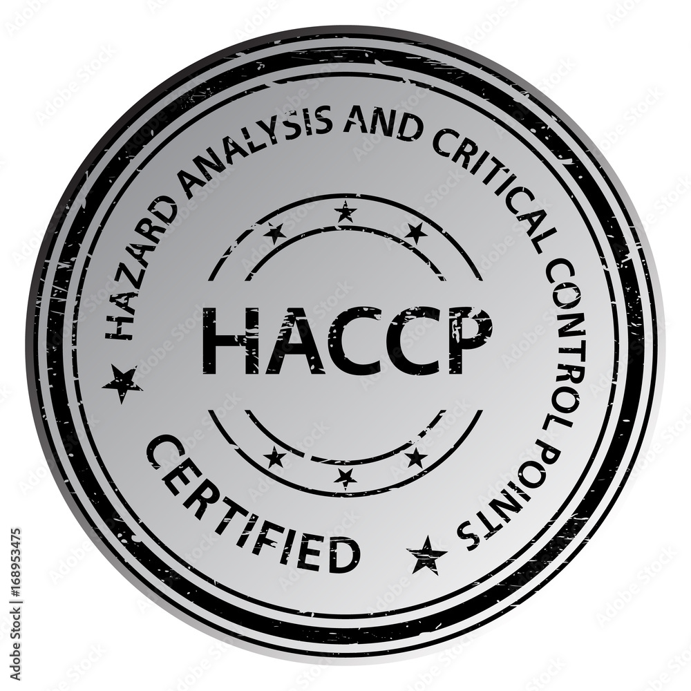 HACCP (Hazard Analysis and Critical Control Points) stamp. HACCP rubber ...