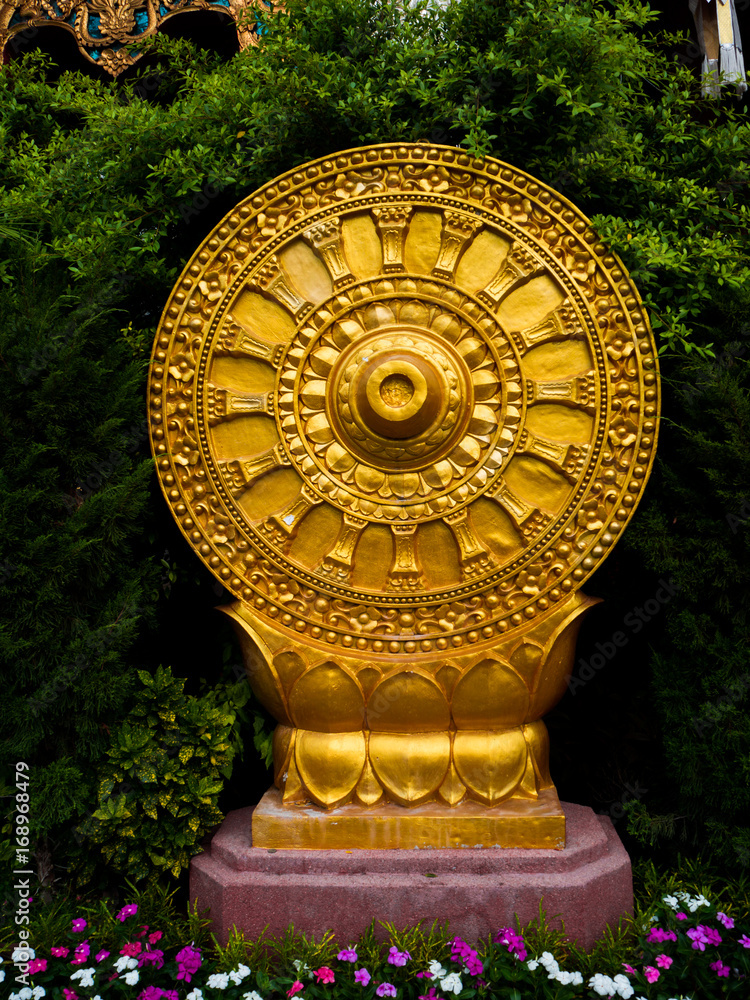 Dharmachakra or Wheel of Dhamma in Wat Phra That Lampang Luang, Lampang ...