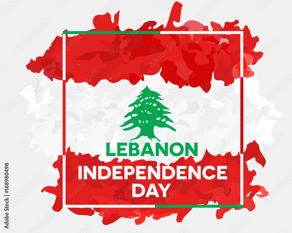 Lebanon independence day abstract background design coupon banner and ...