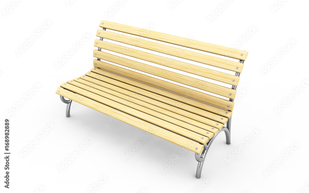 Street Bench Front View