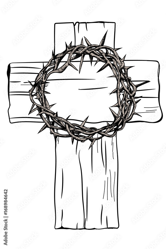 Crown Of Thorns And Cross Clip Art