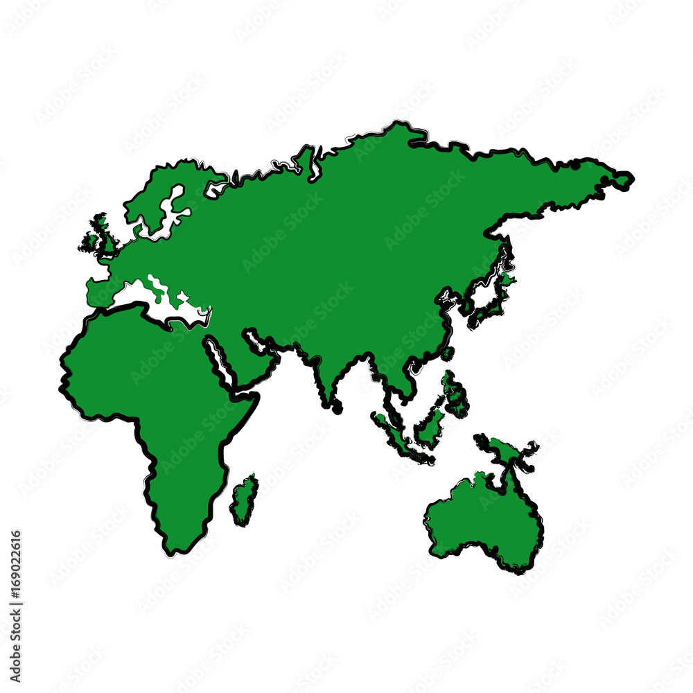 map of europe africa and asia country vector illustration Stock Vector ...