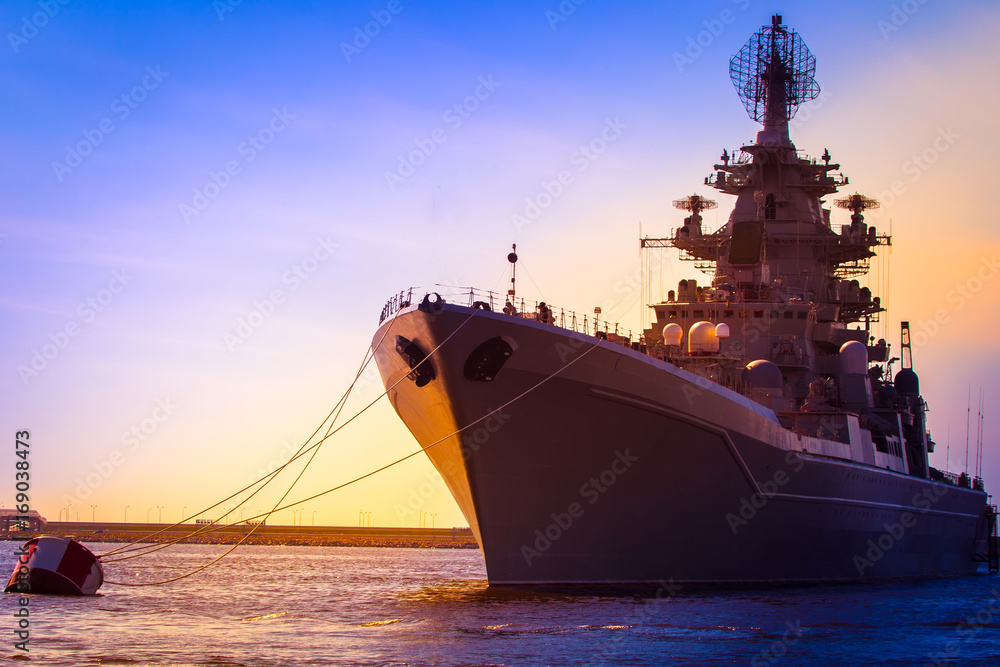 Warship. Large warships. Stock Photo | Adobe Stock
