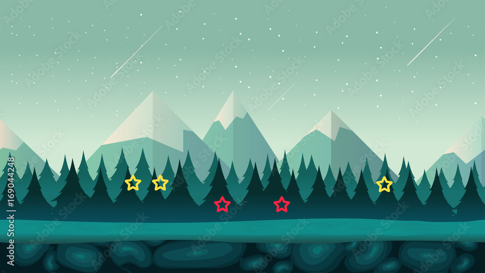 Cartoon Night Game Background , seamless background for games mobile ...