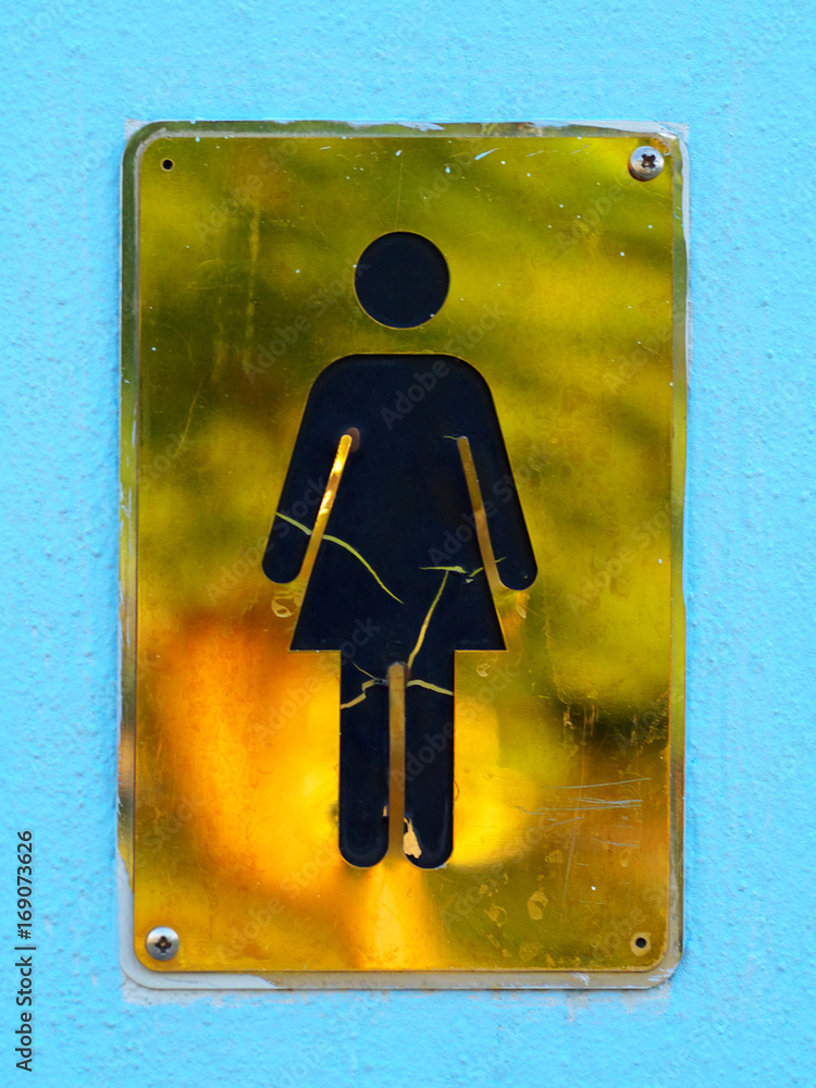 ladies room sign Stock Photo | Adobe Stock