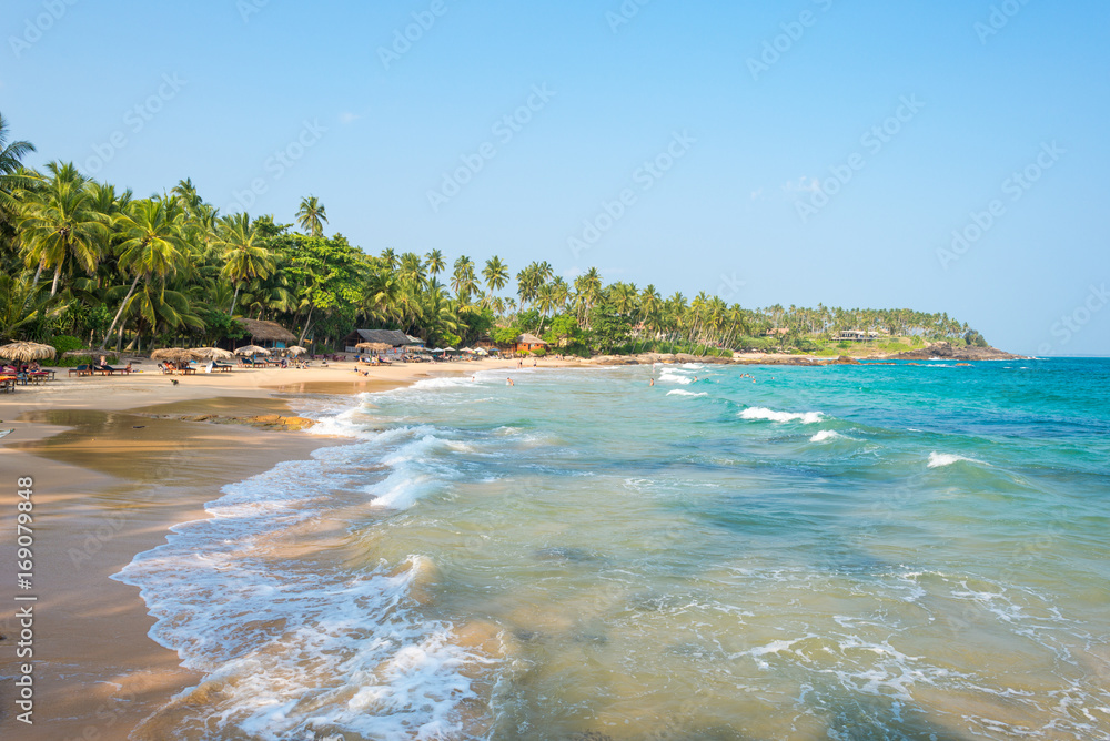 The Goyambokka beach in Tangalle in the southern province of Sri Lanka ...
