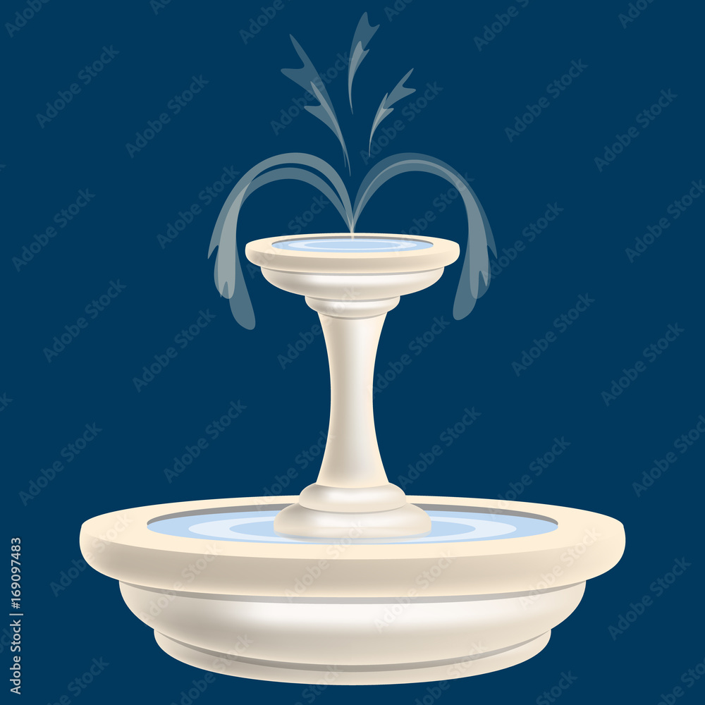 Isolated fountain with water Stock Vector | Adobe Stock