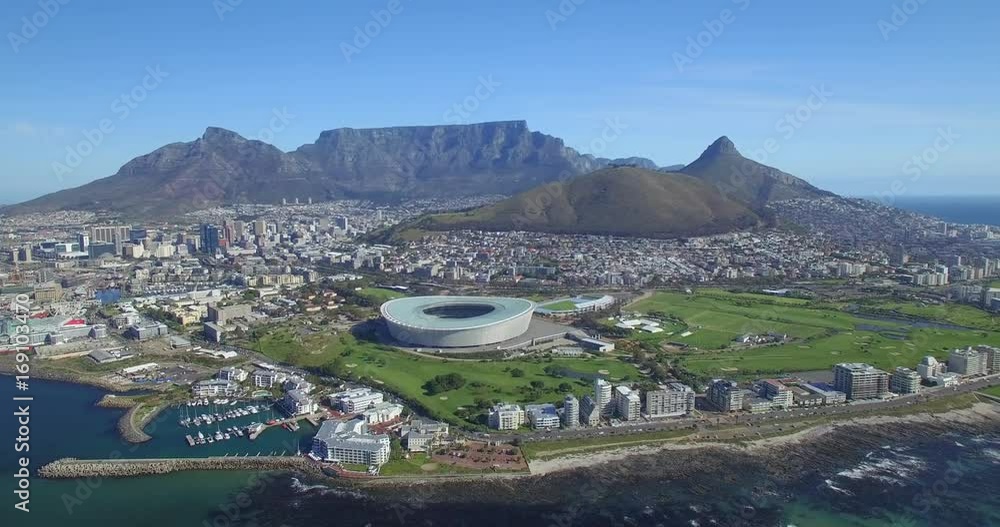 City of Cape Town Aerial View Stock Video | Adobe Stock