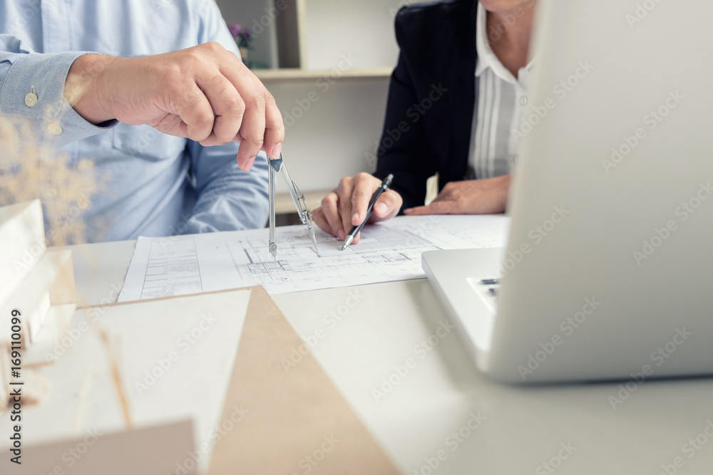 Engineering or Creative architect in construction project, Engineers ...