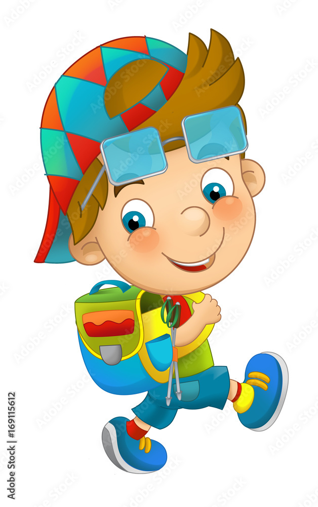 Cartoon Boy Tripping