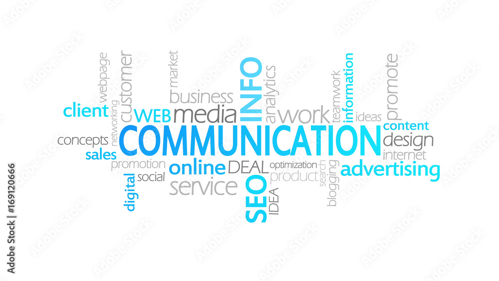 Communication, Animated Typography Stock Illustration | Adobe Stock