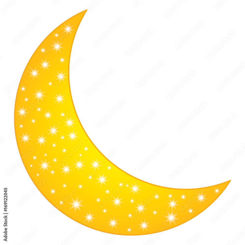 Vector Half Moon. Crescent Vector Illustration Stock Vector | Adobe Stock
