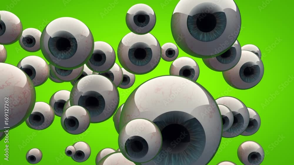A group of eyeballs with different sizes and colorful backgrounds and ...
