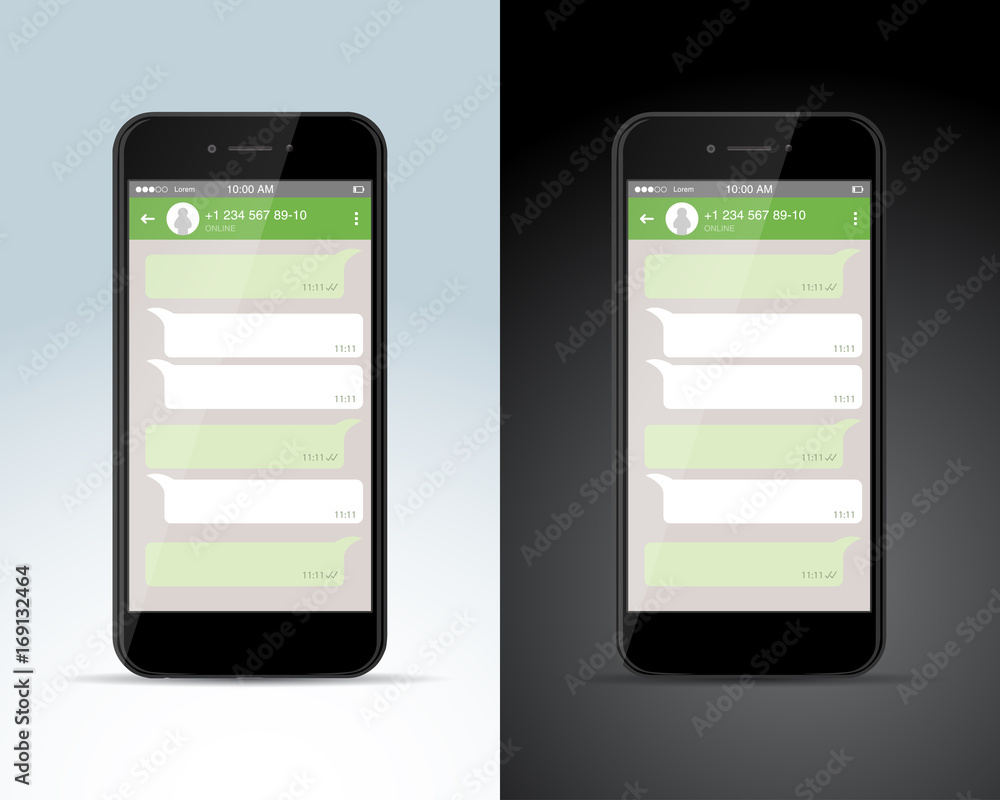 Social network concept. Blank template. Messenger window. Chating and ...