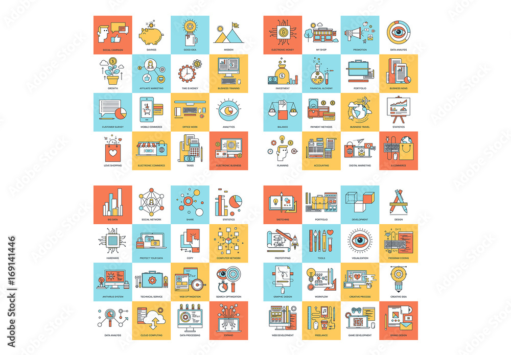 64 Cartoon Style Icons 2 Stock Template | Adobe Stock