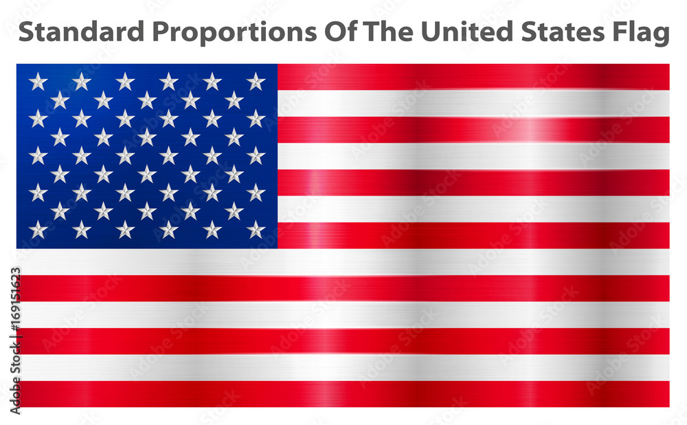 American Flag. American Flag realistic illustration. Vector image of ...