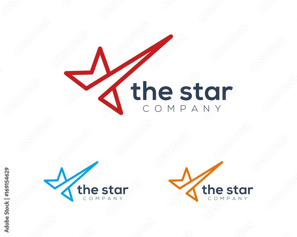 Star Outline Logo Stock Vector | Adobe Stock