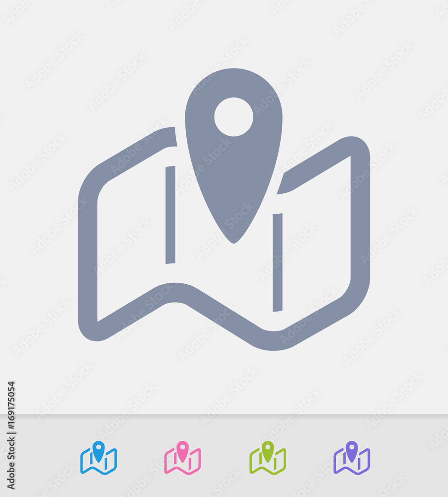 Map & Pin - Granite Icons. A professional, pixel-perfect icon designed ...