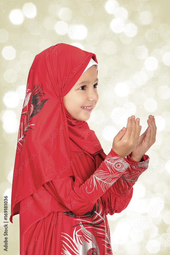 Cute Muslim Baby Praying