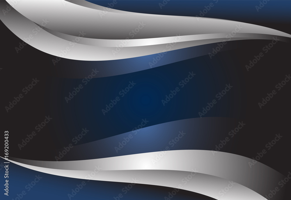 Black and blue gradient curve and wavy geometric background Stock ...