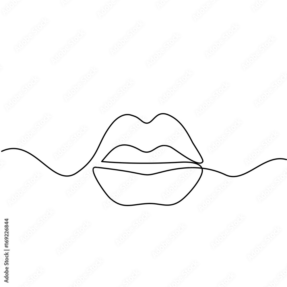 Lips Vector Line Art | Lipstutorial.org
