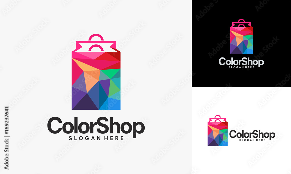Color Shop logo vector, interior Shop logo template Stock Vector ...