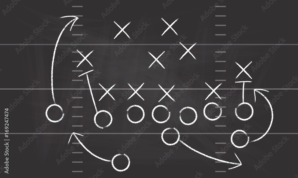 Vector Football Play. Football America. NFL American football formation ...