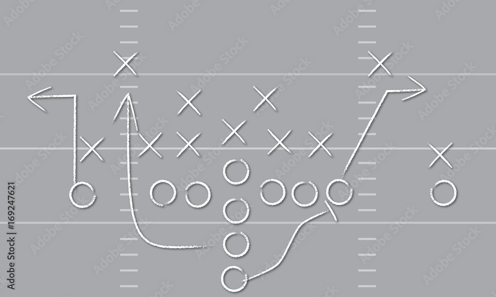 Vector Football Play. Football America. NFL American football formation ...