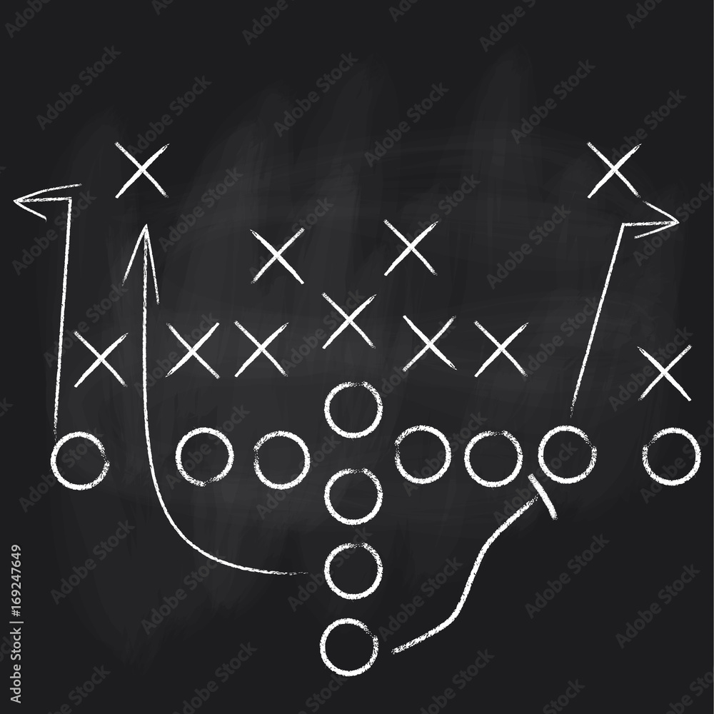 Vector Football Play. Football America. NFL American football formation ...