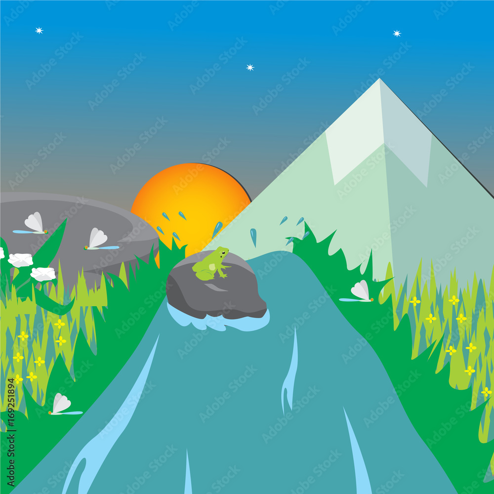 background vector scenery Stock Vector | Adobe Stock