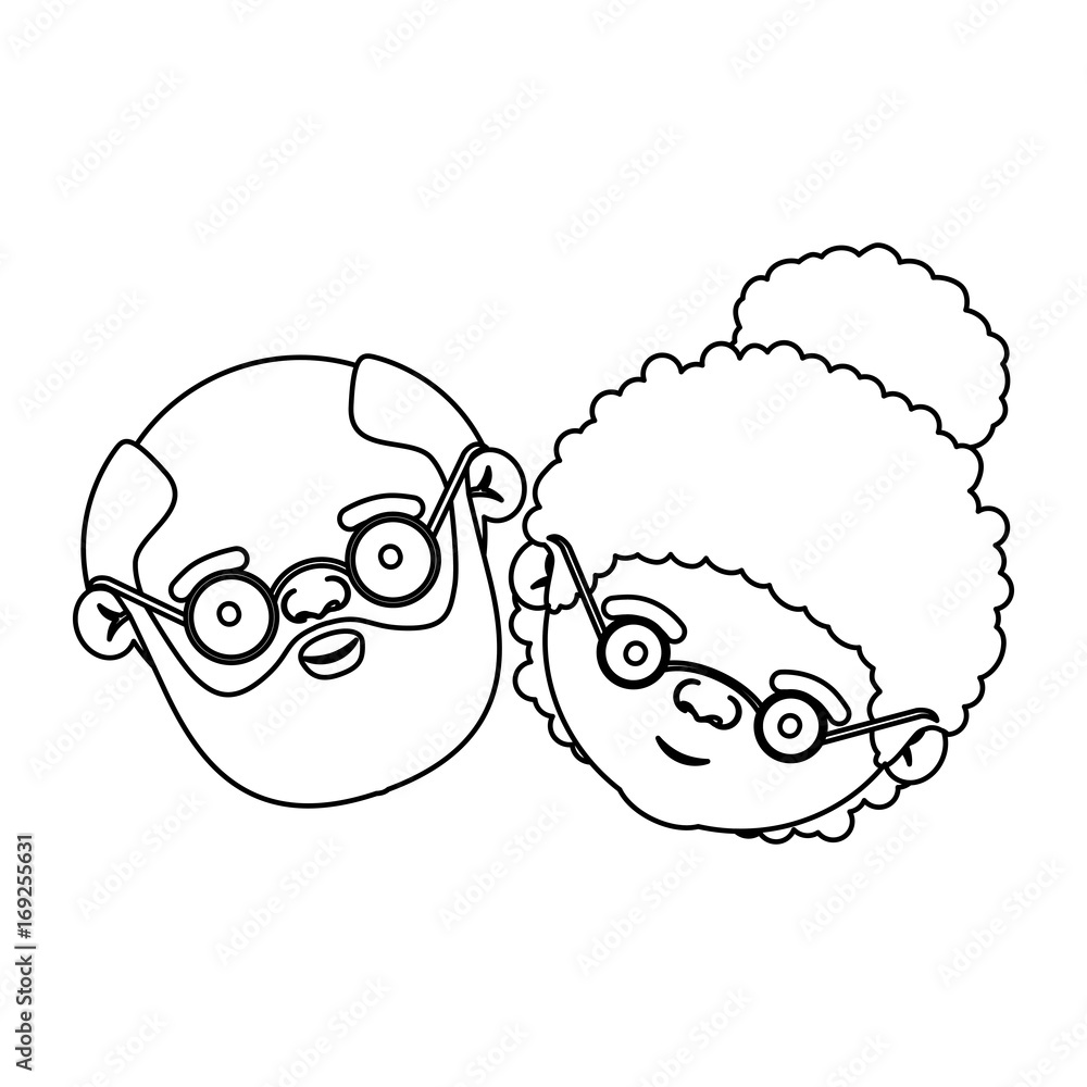 Grandfather Face Clipart Black And White